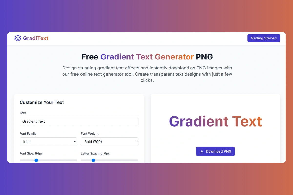 GradiText - Free Gradient Text Generator PNG | Create & Download Transparent Text